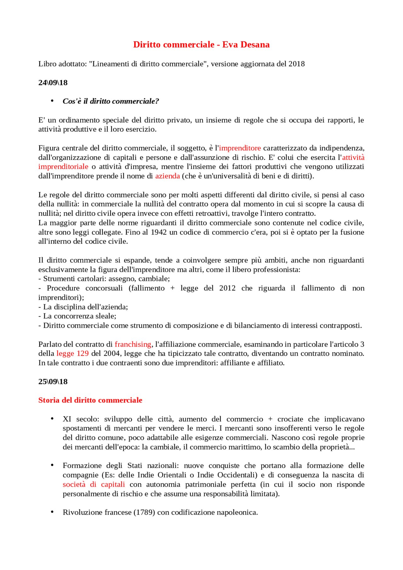 Appunti Diritto Commerciale Società Di Persone Docsity