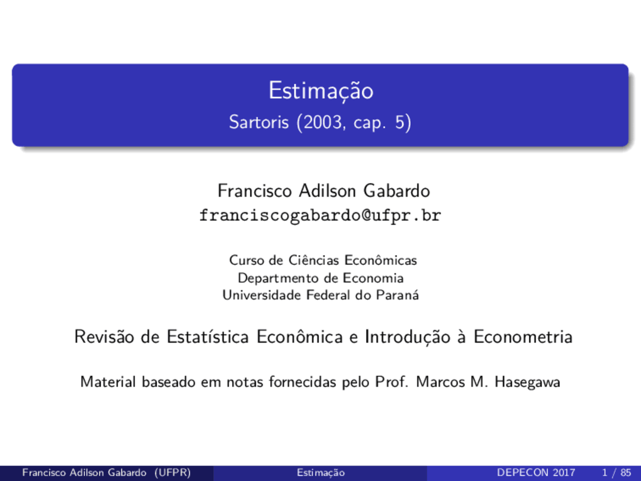 Aula001 Introdução Econometria Docsity