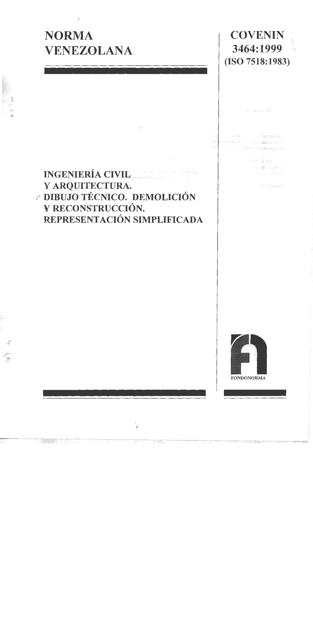 COVENIN DEMOLICION Y RECONSTRUCCION - Docsity