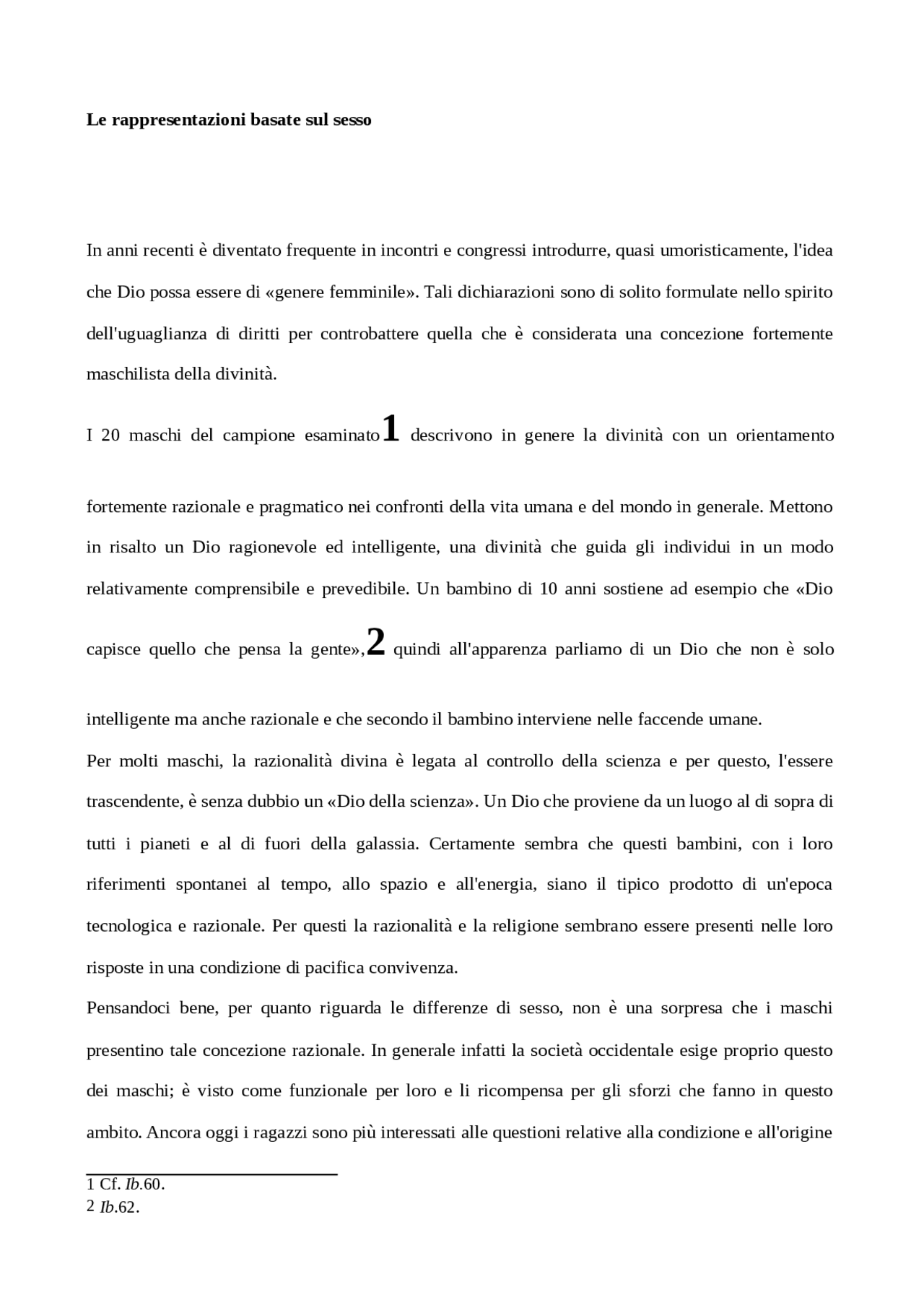 Le Rappresentazioni Basate Sul Sesso Tesi Di Laurea Docsity