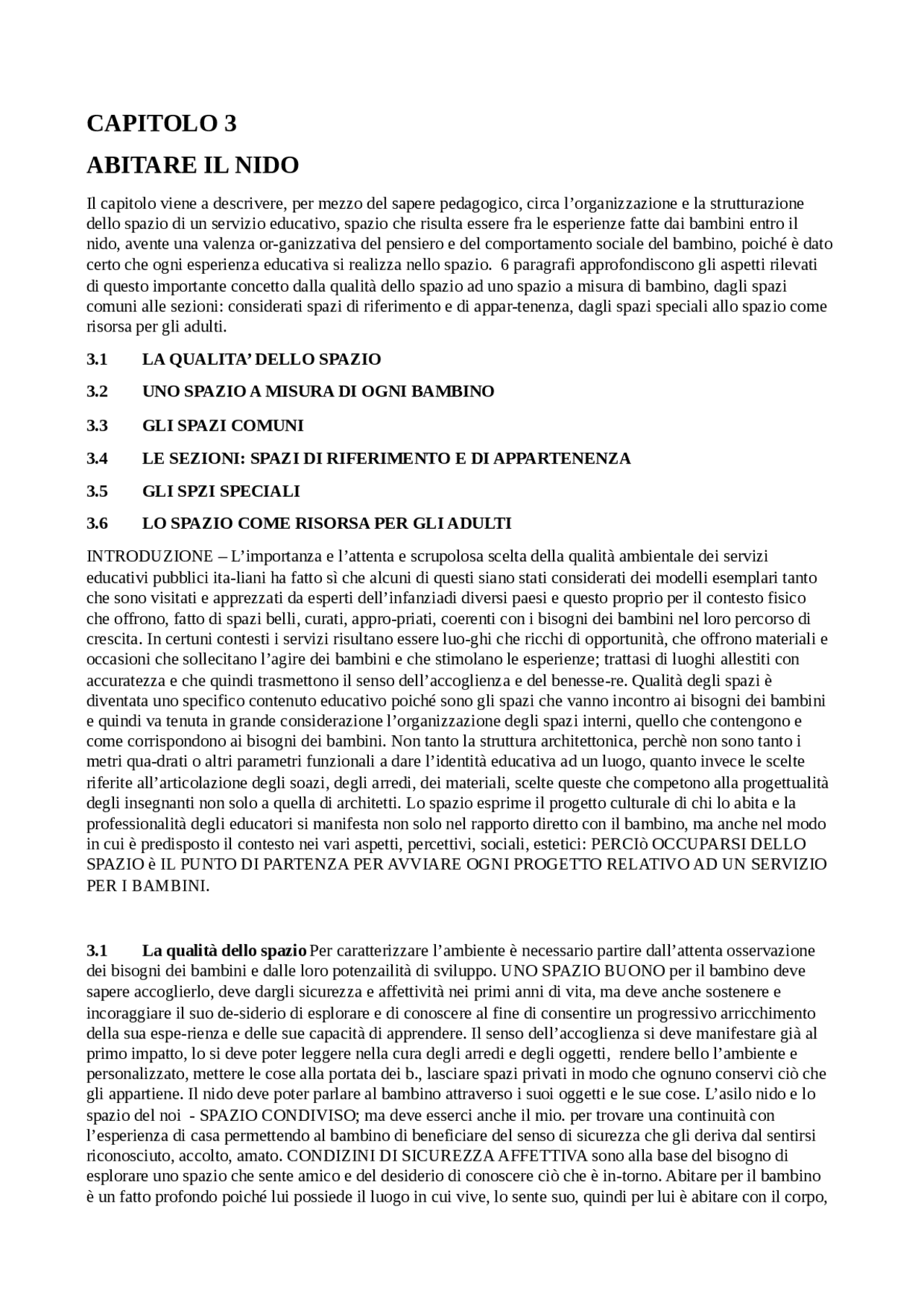 Crescere Al Nido Abitare Al Nido Docsity