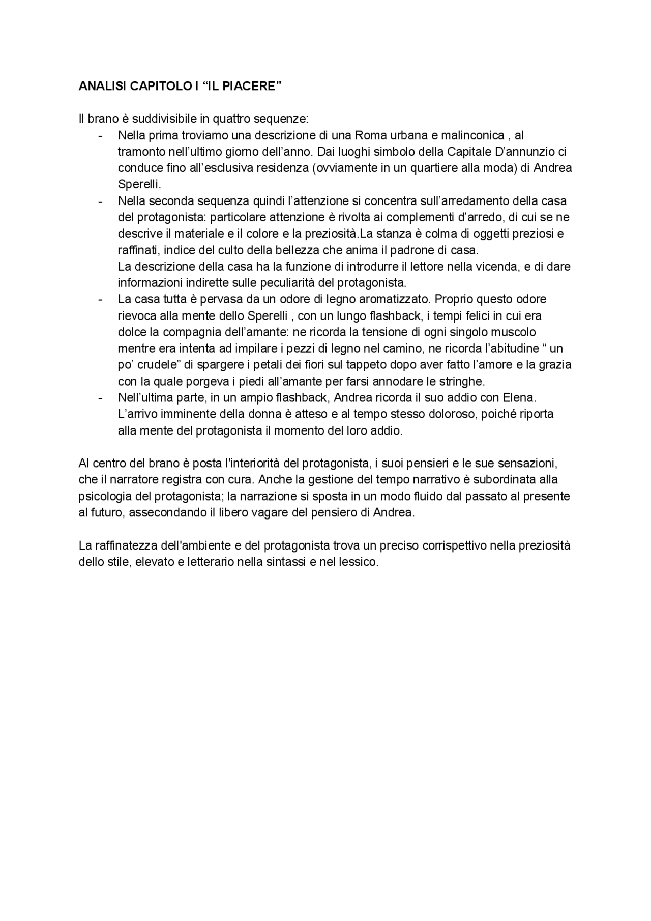 "Il piacere", D'Annunzio: riassunto e analisi del primo capitolo ...