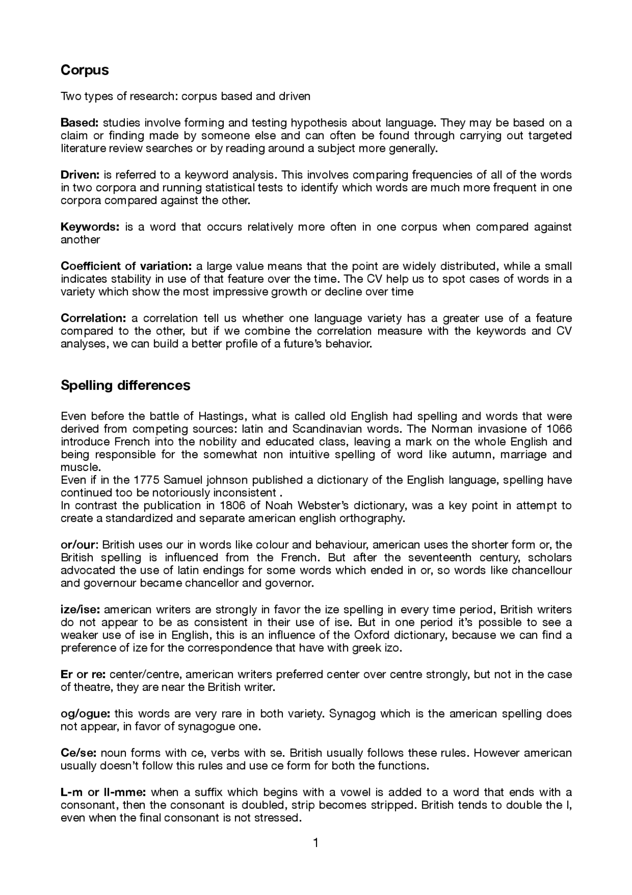 American and british english divide by a common language - Docsity