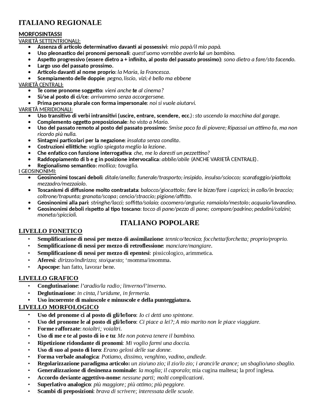 Modulo B Sociolinguistica Dellitaliano Docsity