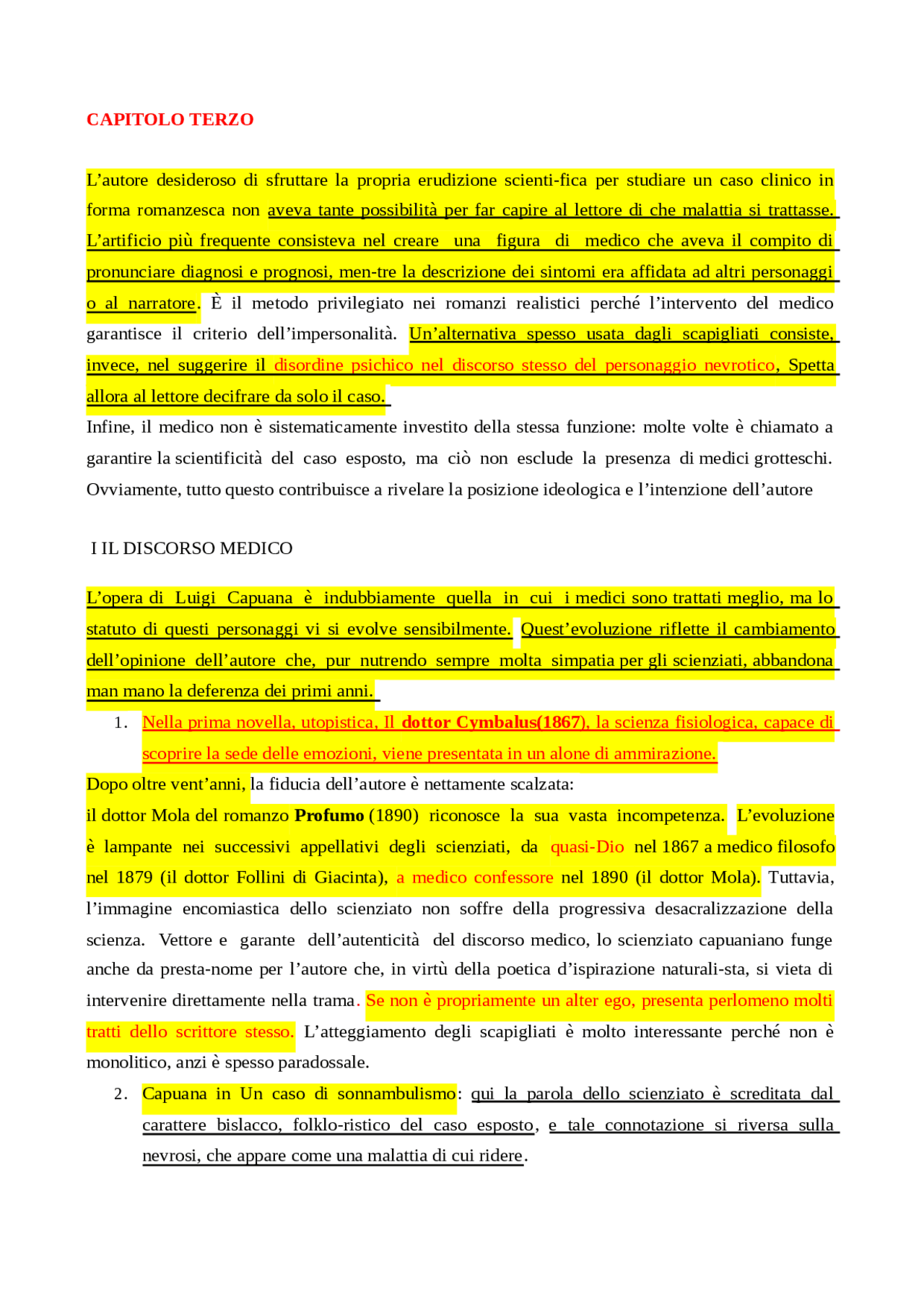 Capuana E Tarchetti Fosca E Profumo Docsity