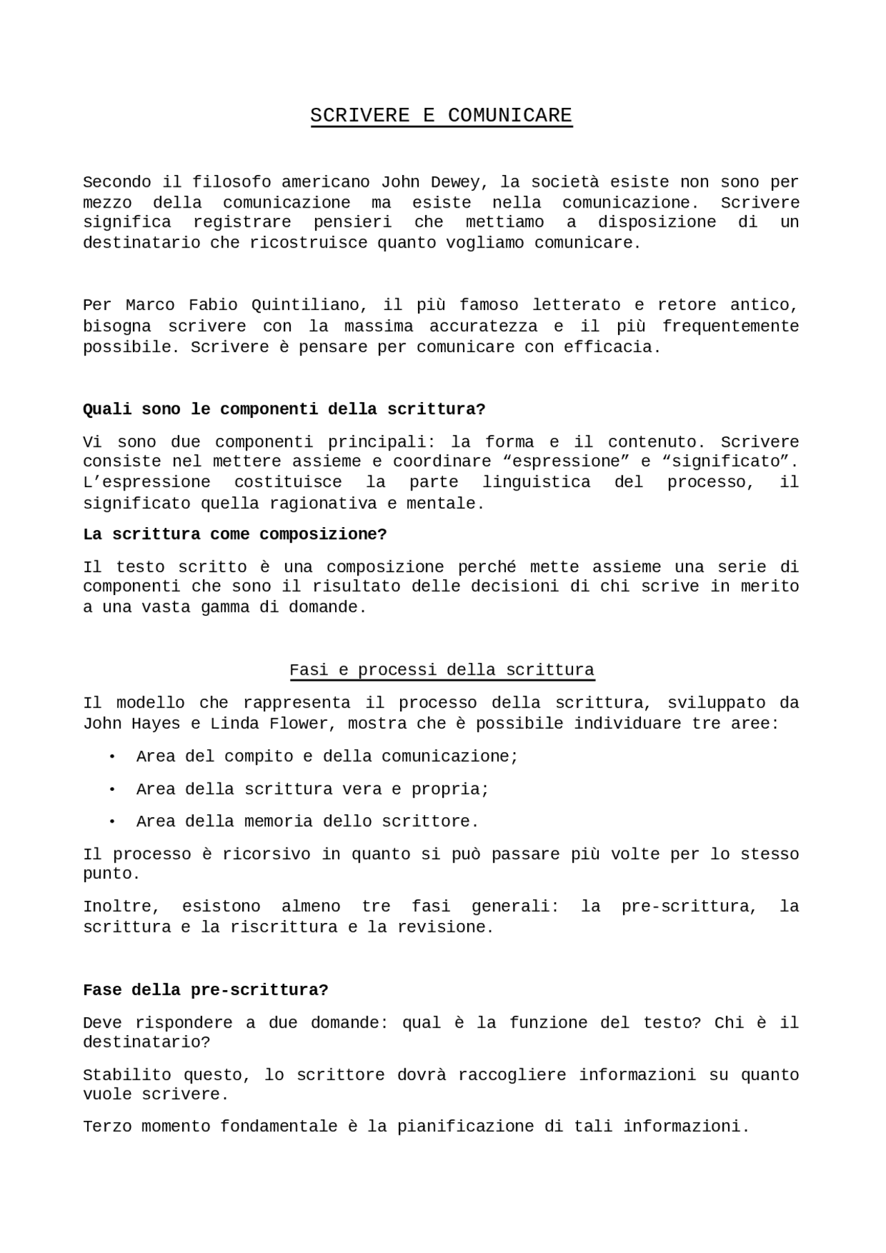 Scrivere E Comunicare Docsity