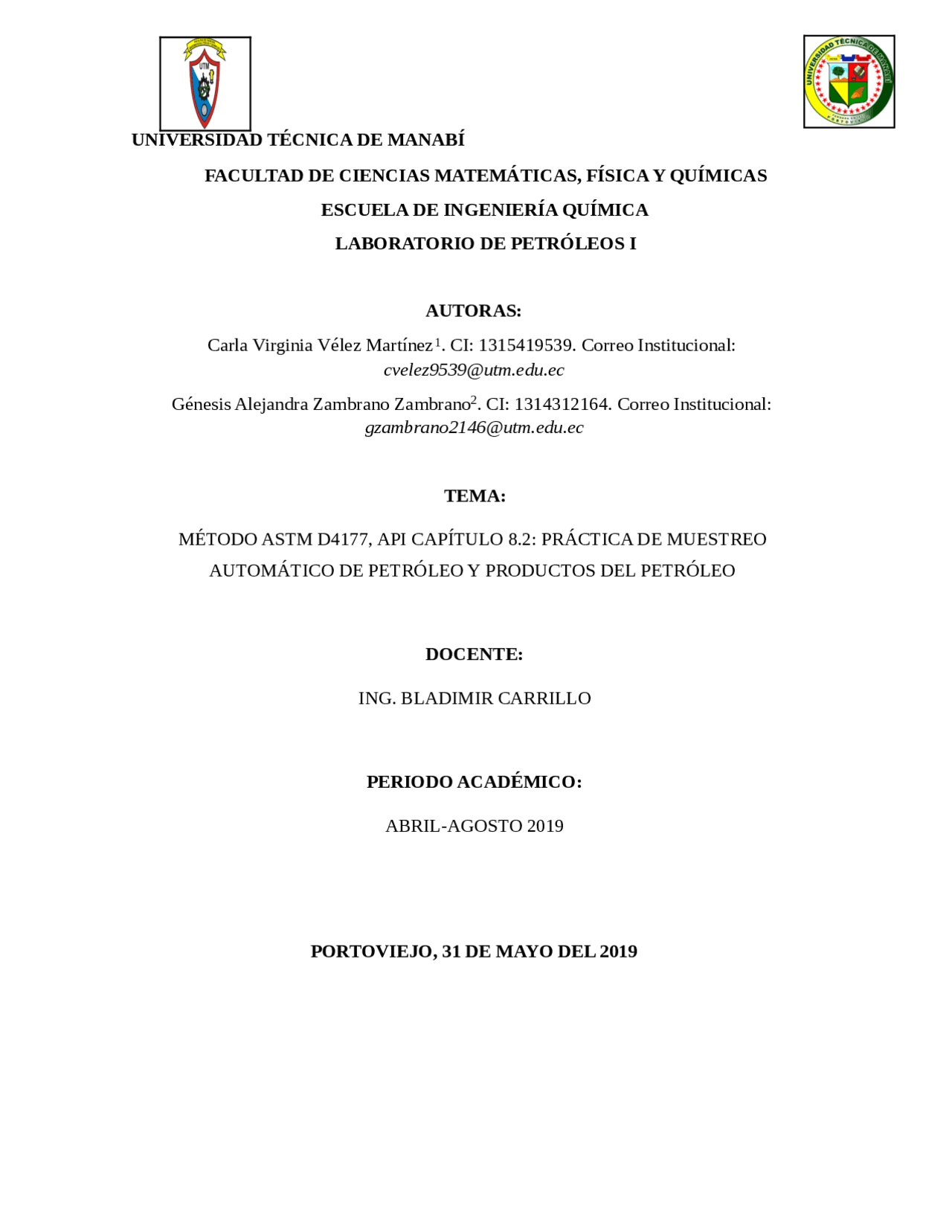 La norma ASTM D4177 para derivados | Apuntes de Petroquímica | Docsity