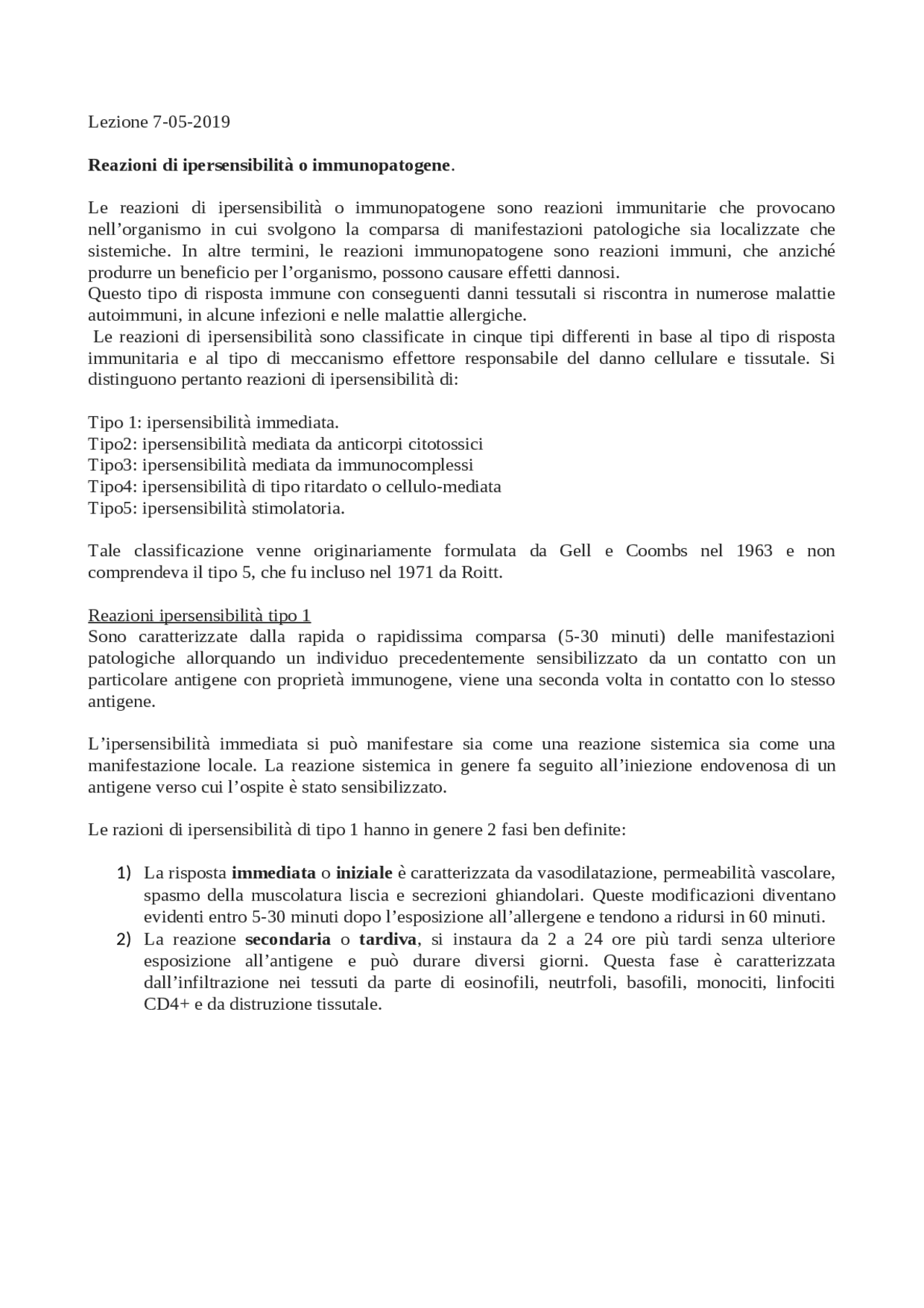 Lezione Di Patologia Generale Docsity