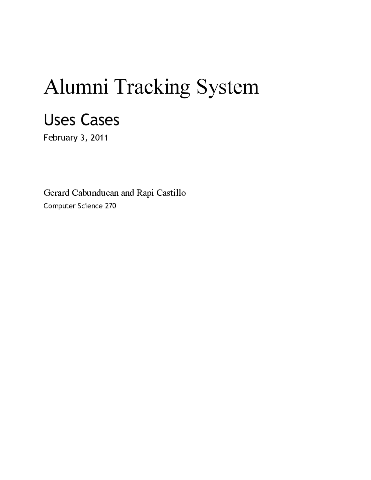 Alumni tracking system | Study Guides, Projects, Research Capstone ...