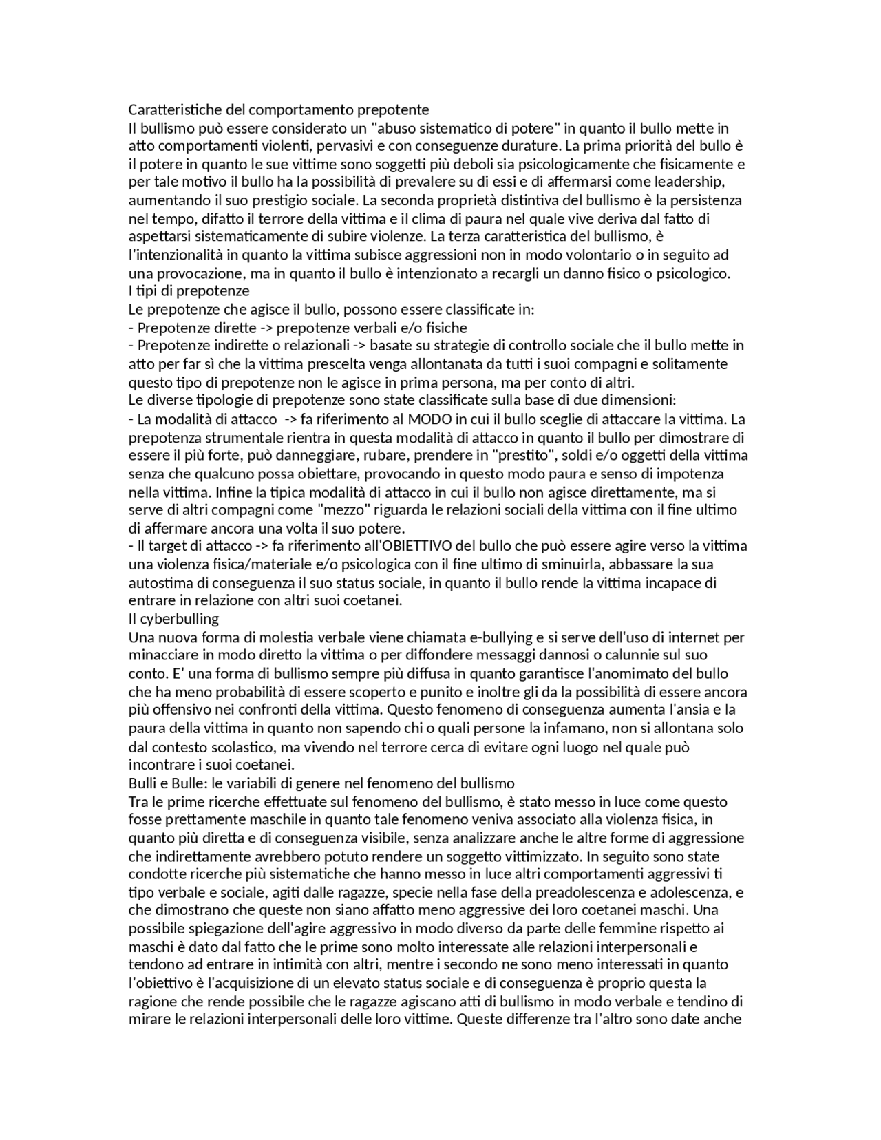 Didattica Generale Regole Del Bullismo Gini Docsity