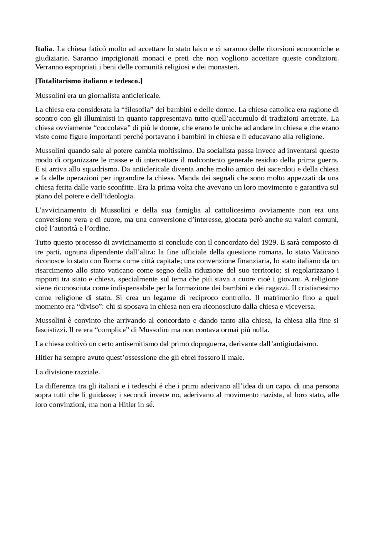 Storia Contemporanea Docsity