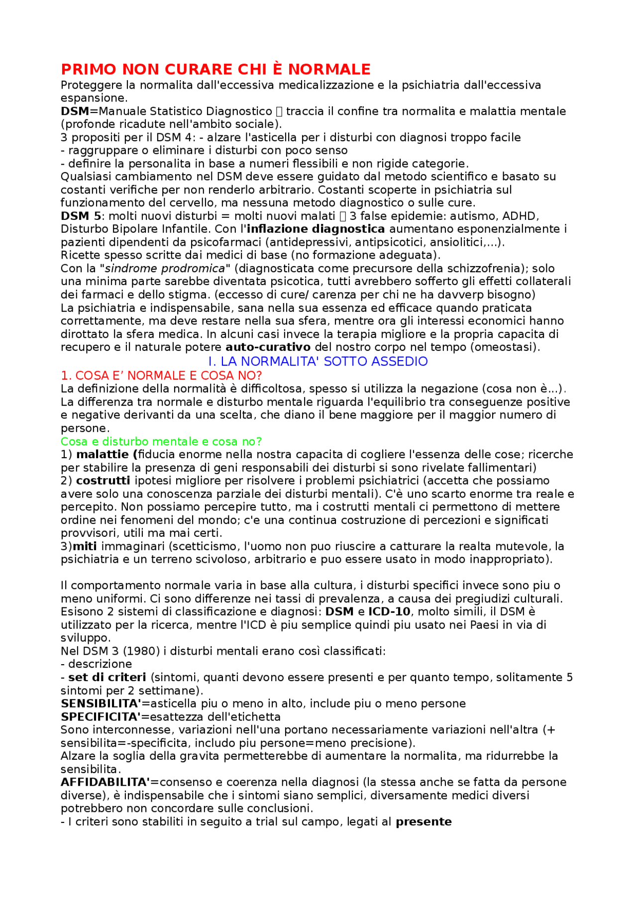 Non Curare Chi è Normale Docsity