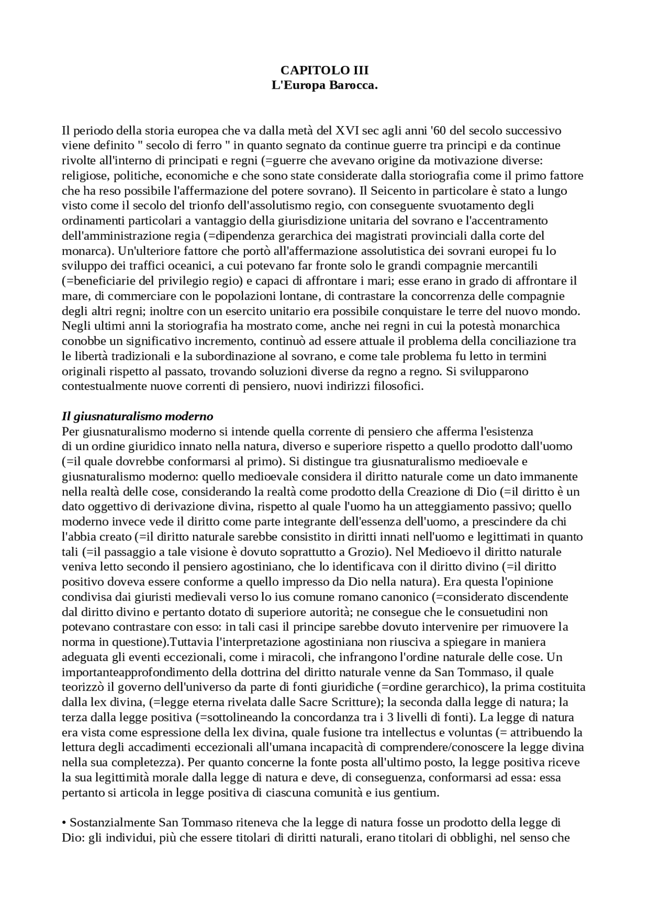 Storia Diritto Moderno Docsity