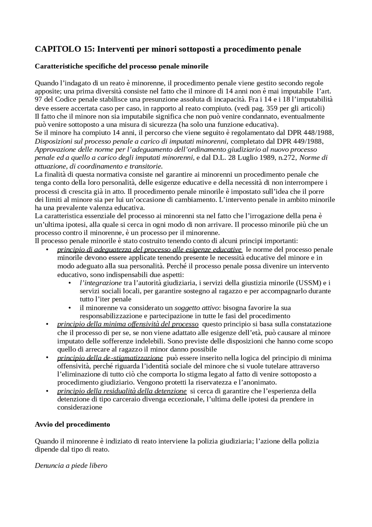 Procedure Servizio Sociale Docsity