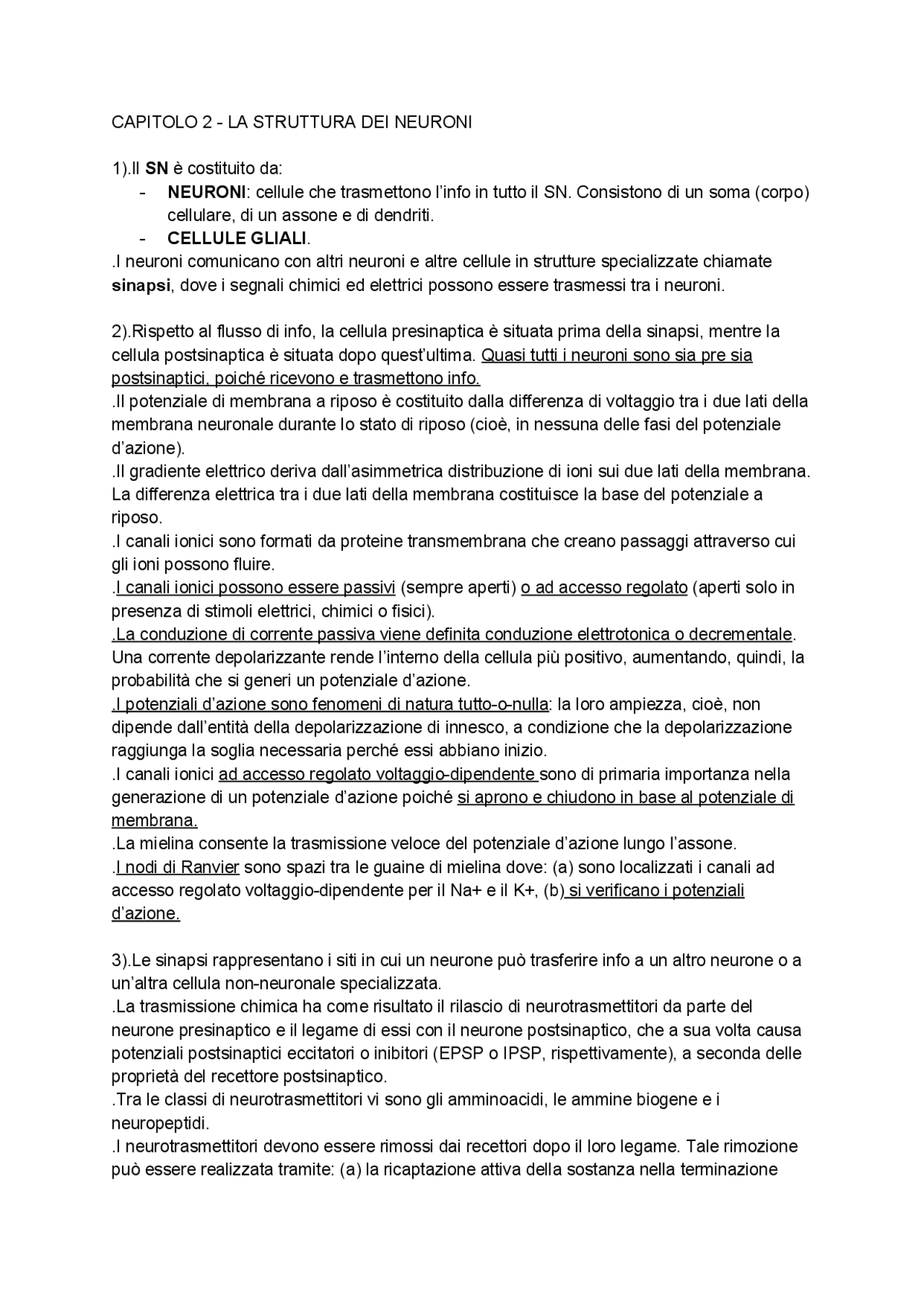 Sintesi Manuale Neuroscienze Cognitive Docsity