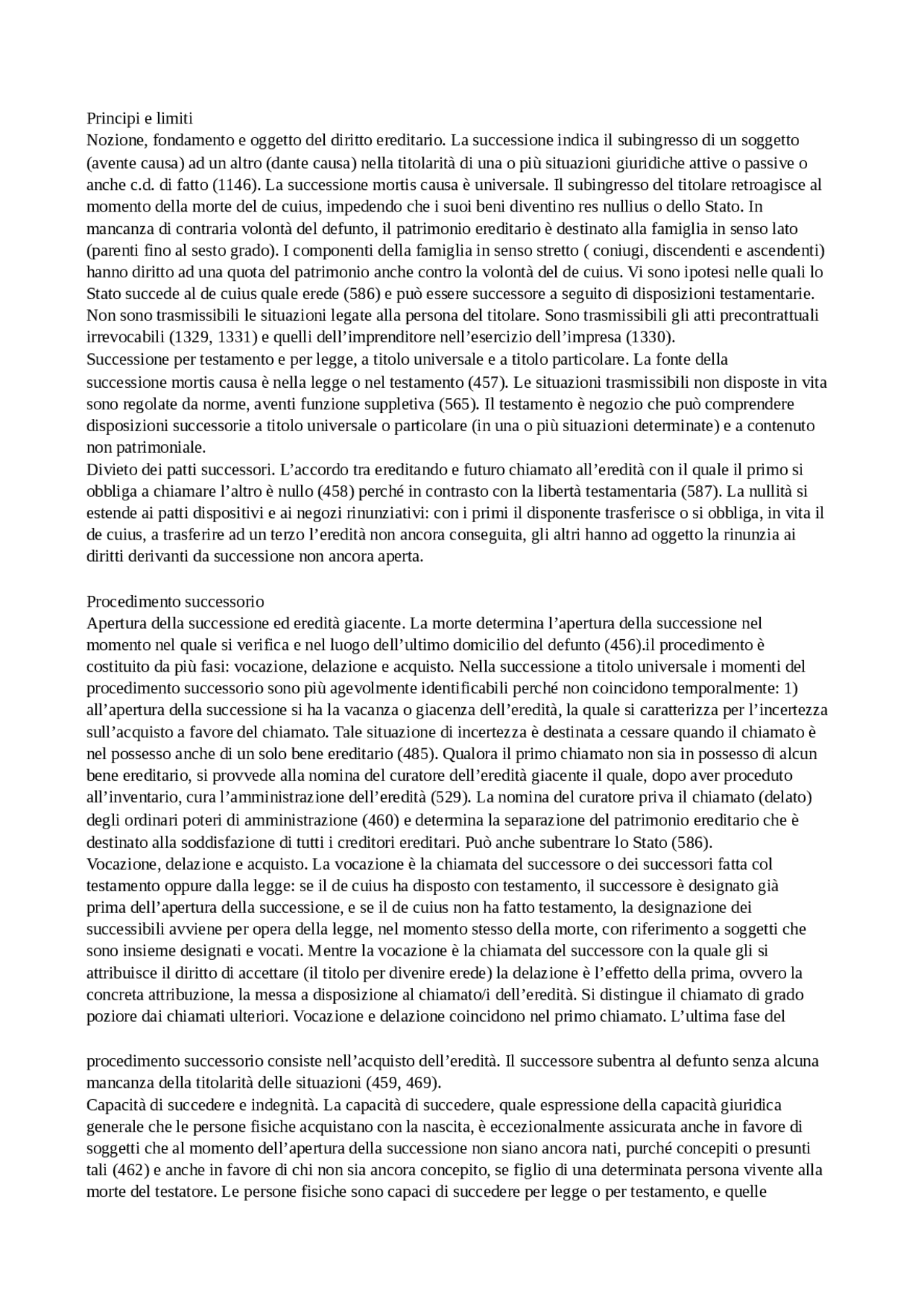 Le Successioni Istituzioni Di Diritto Civile Perlingieri Docsity