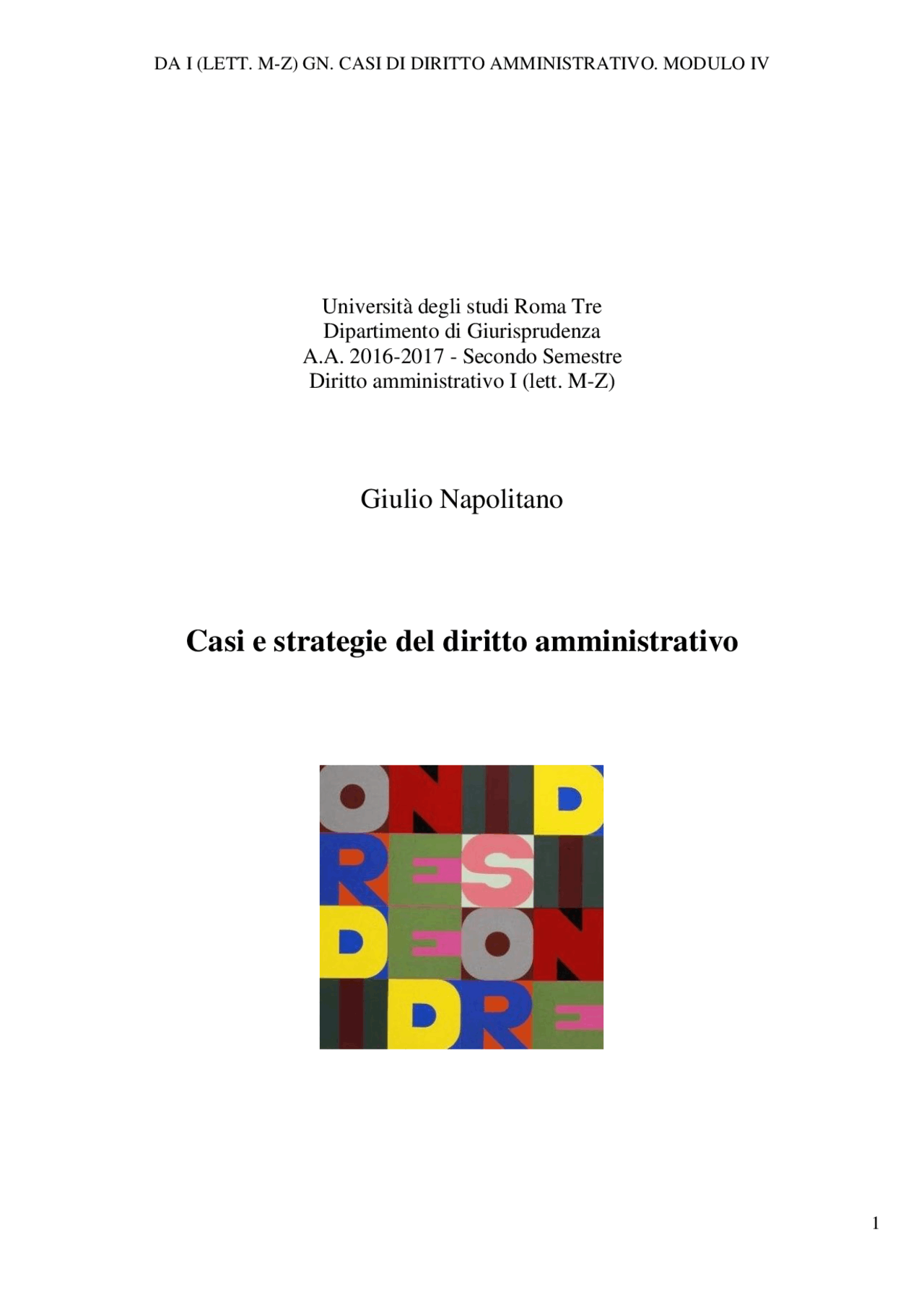 Dispense Sostitutive Del Libro Diritto Amministrativo 1 Docsity