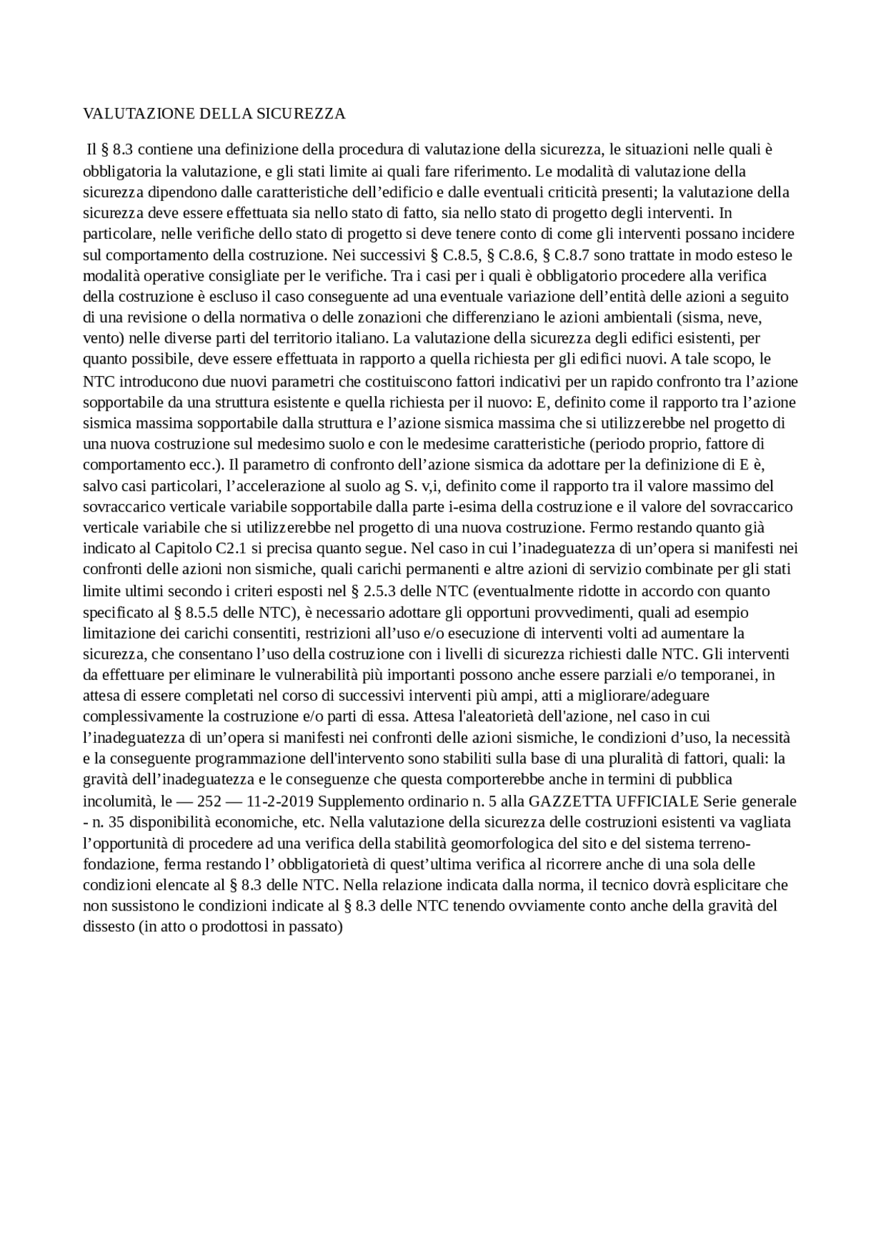 Valutazione Sicurezza Docsity
