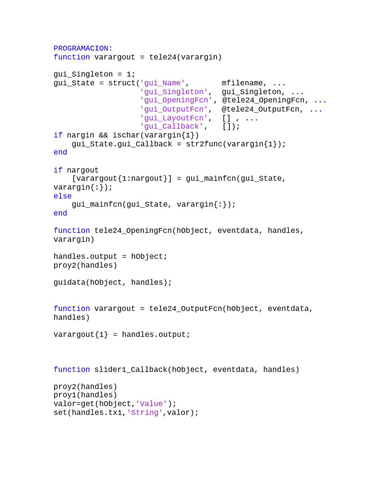 Tele24: Programación de Filters en MATLAB y OCTAVE | Ejercicios de Física | Docsity