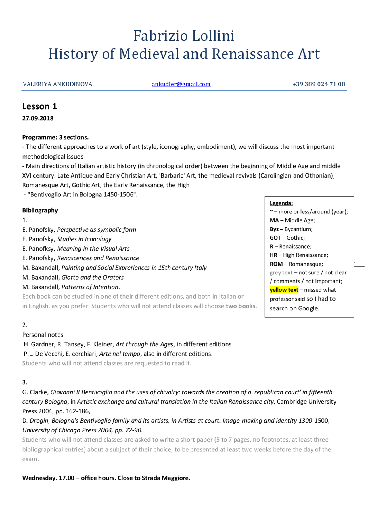 HISTORY OF ARTS IN MEDIEVAL AND RENAISSANCE ITALY - Docsity