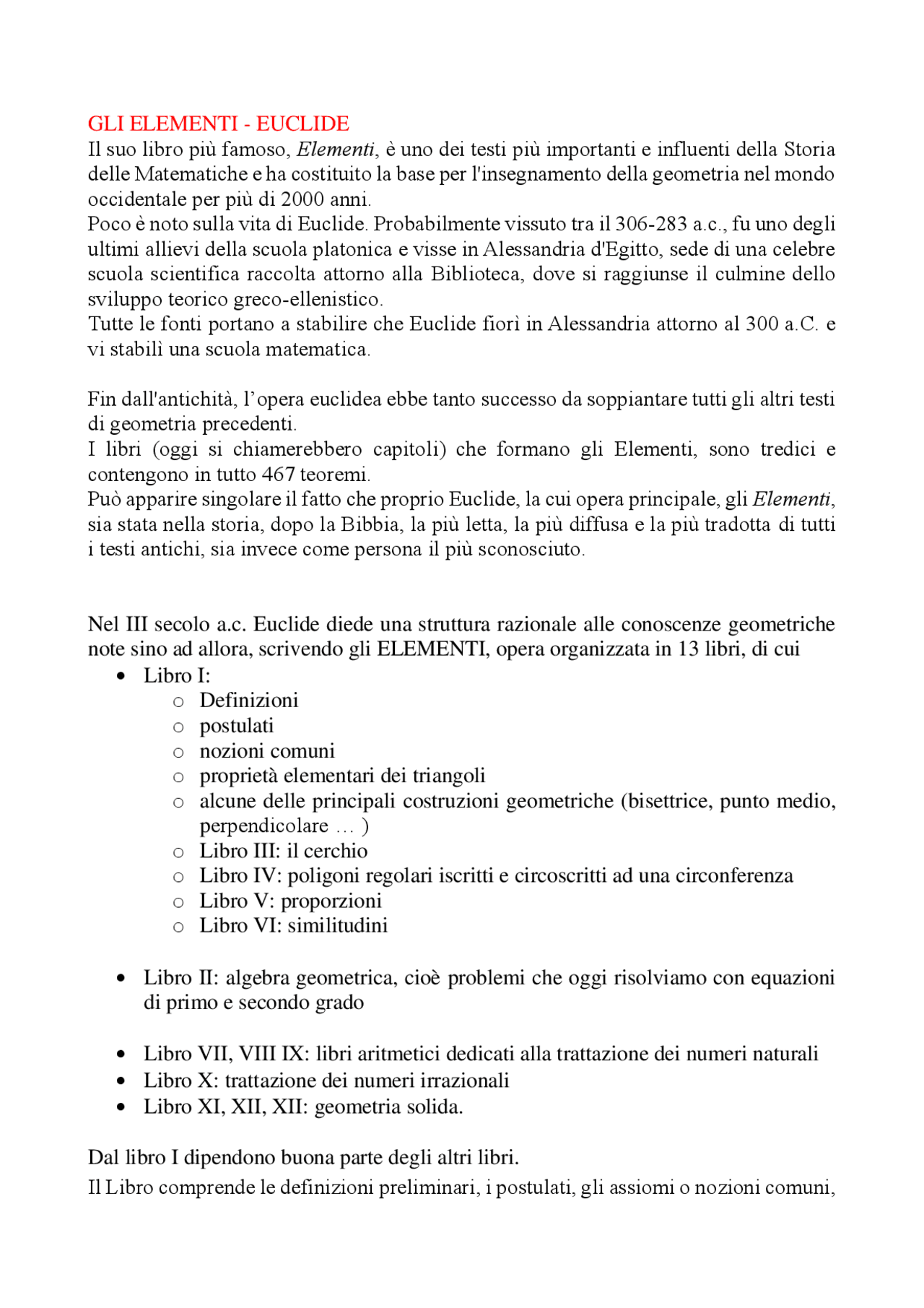 Appunti Matematica Complementare Sfp Docsity