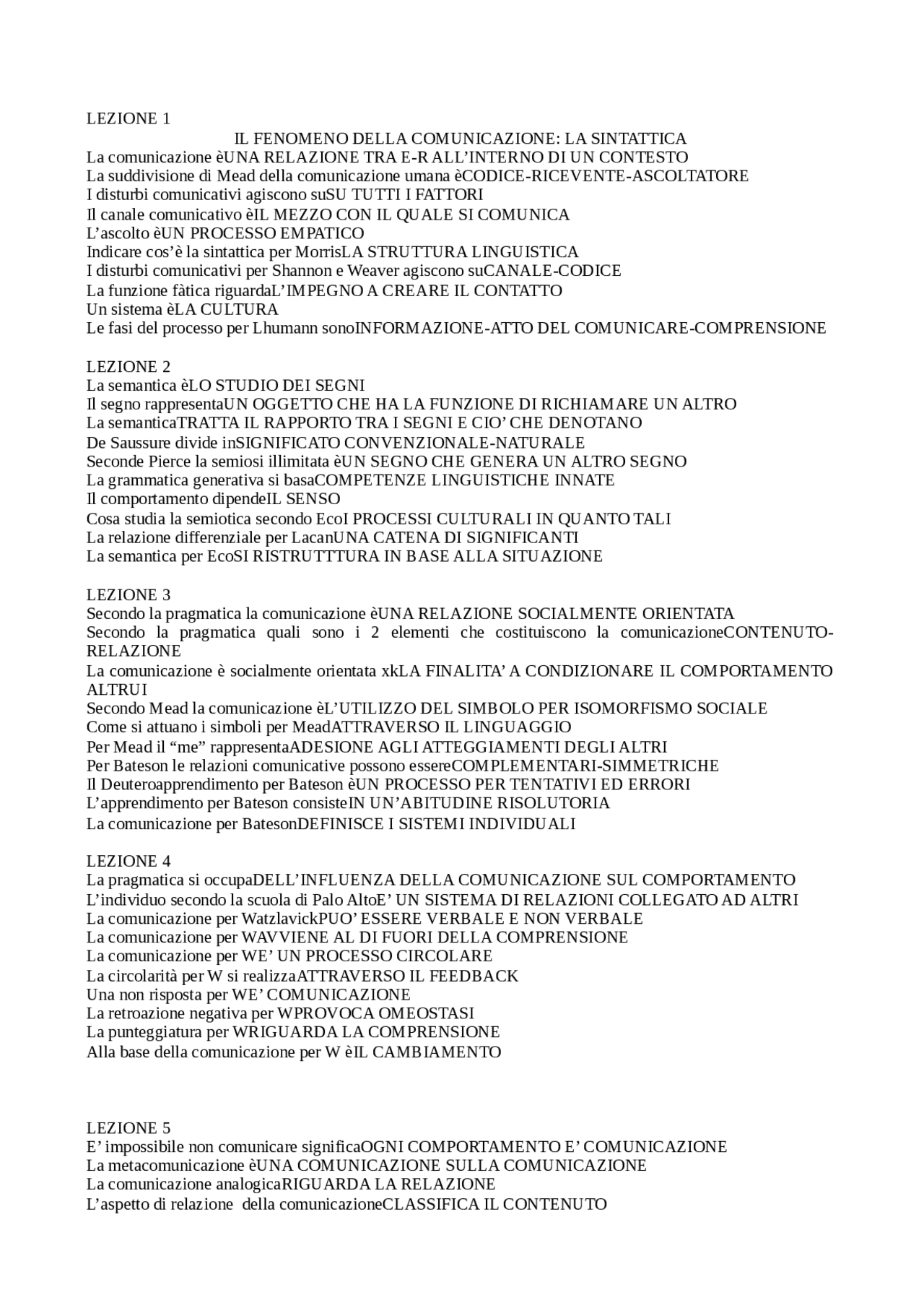 Comunicazione E Processi Culturali 6cfu Docsity