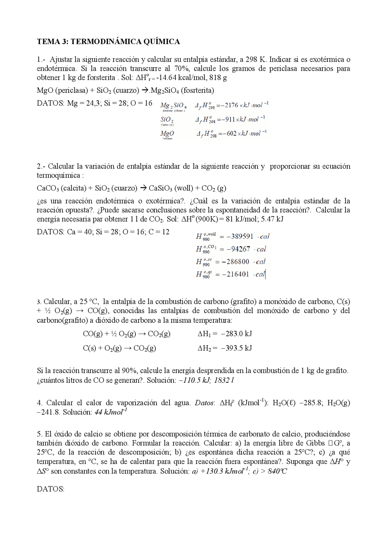 Termodinámica Química Docsity