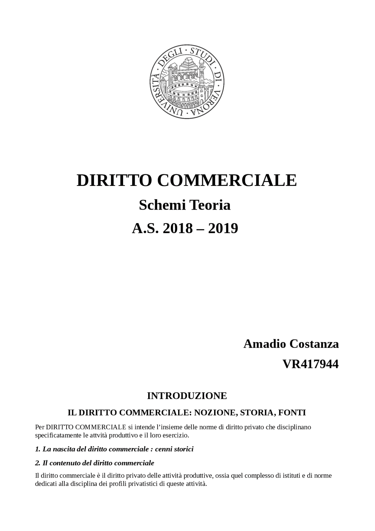 Schemi Diritto Commerciale 1 9 Docsity