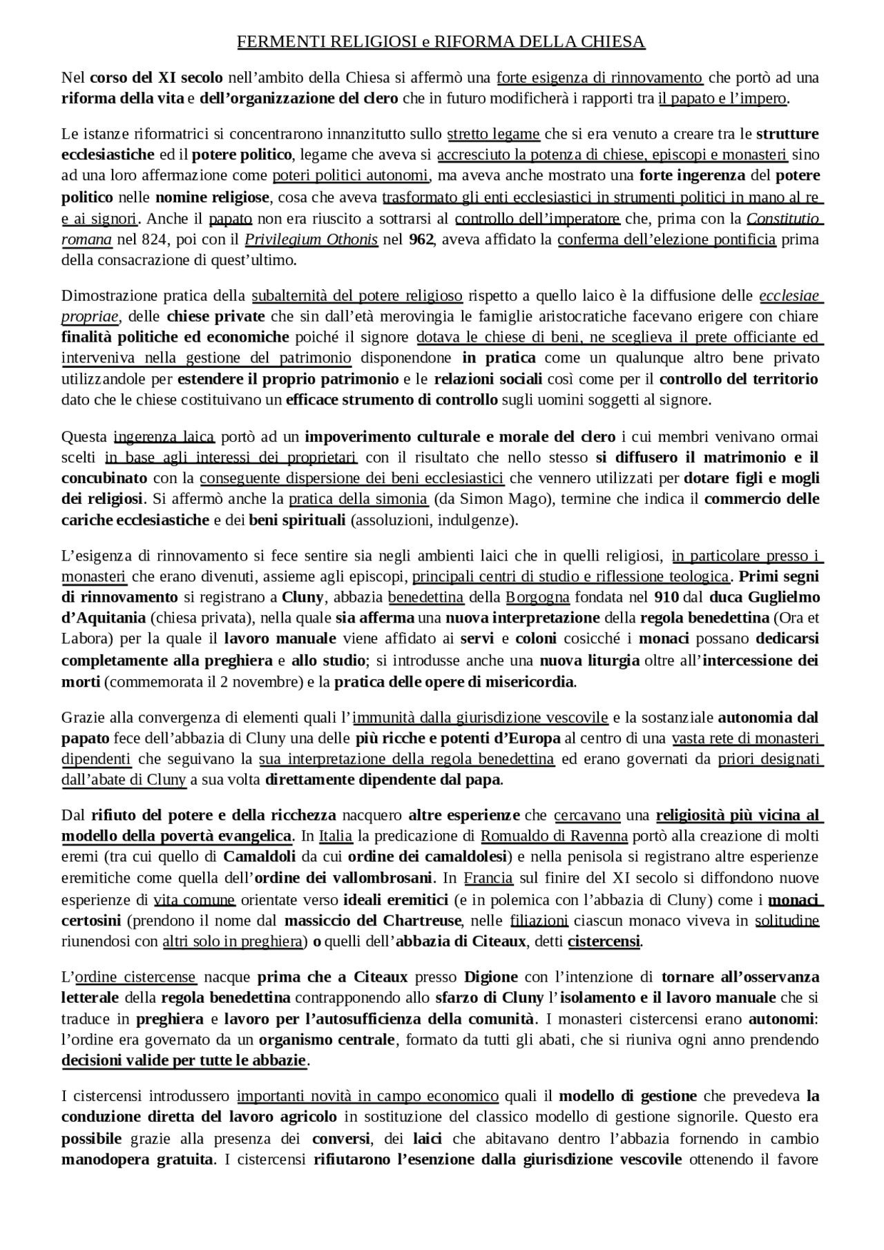 Riassunto Manuale Di Storia Medievale Carrocci Docsity