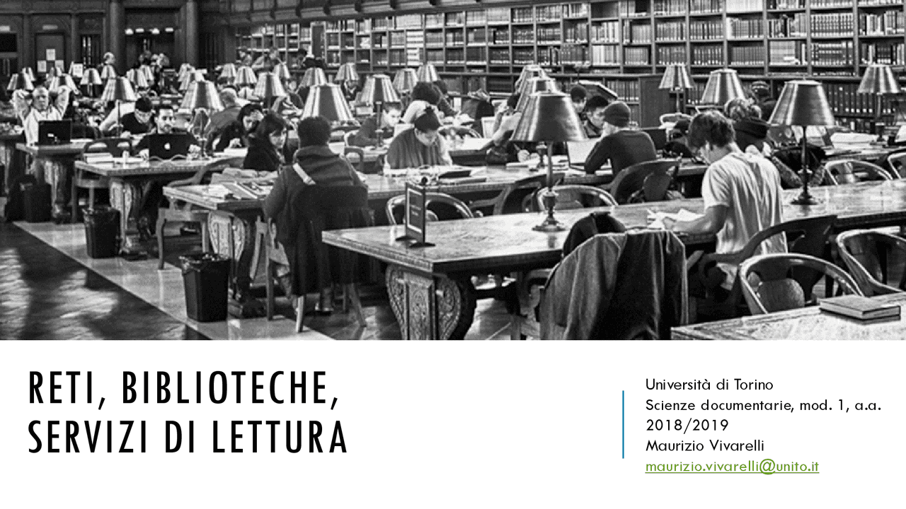 Reti Biblioteche Servizi Docsity