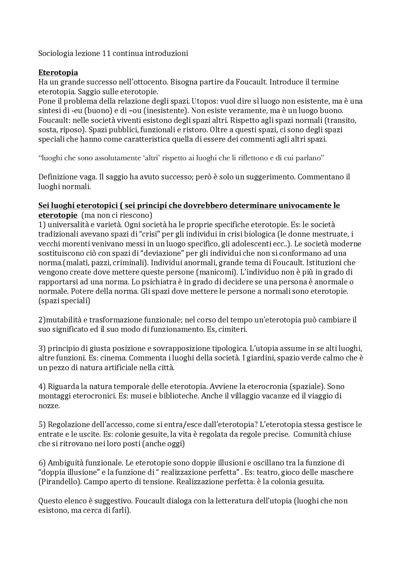 Lezioni Primo Anno Di Sociologia Docsity