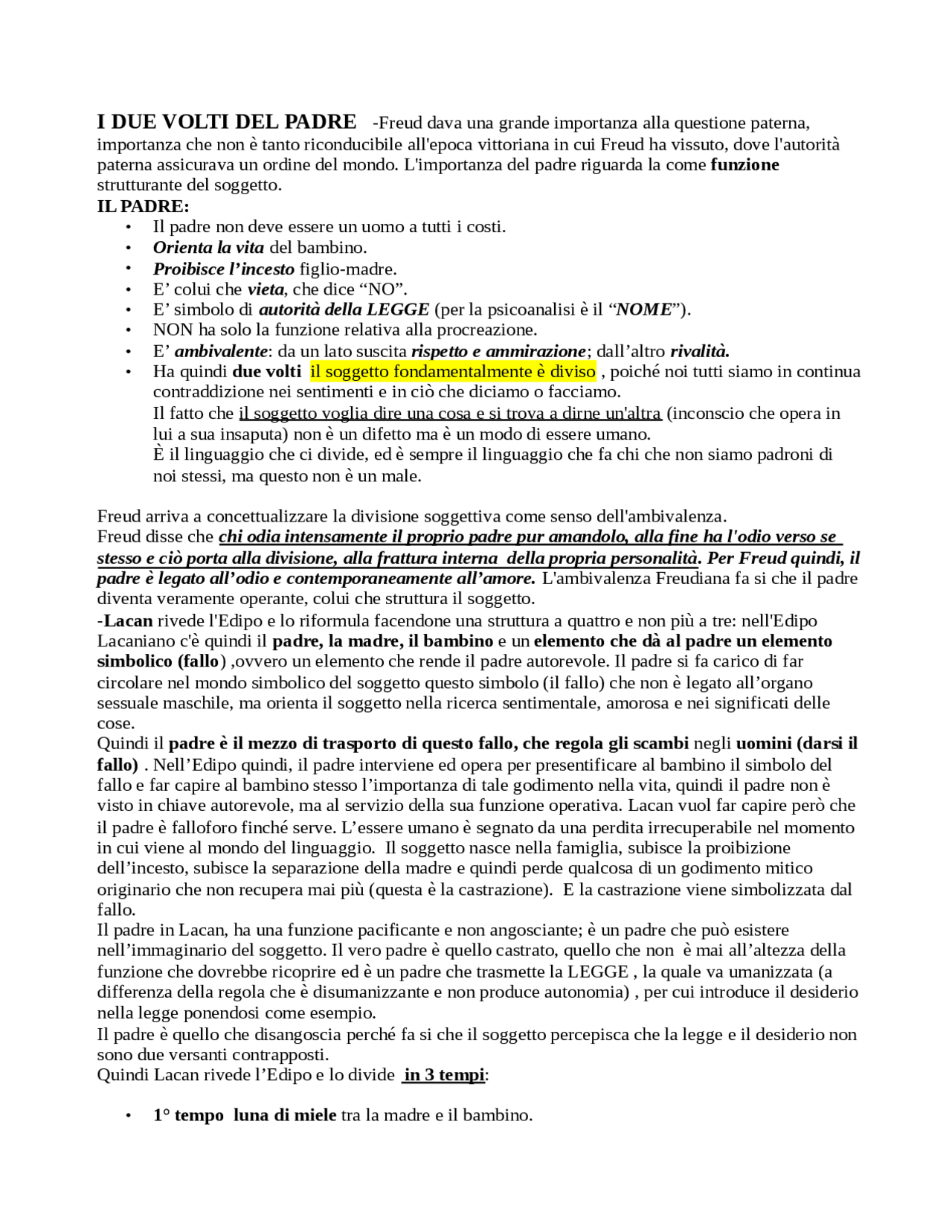 I Due Volti Del Padre Docsity