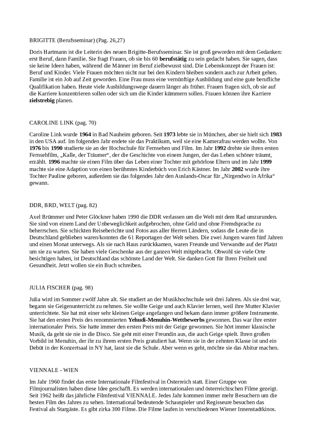 ESAME ORALE TEDESCO 1 - Docsity