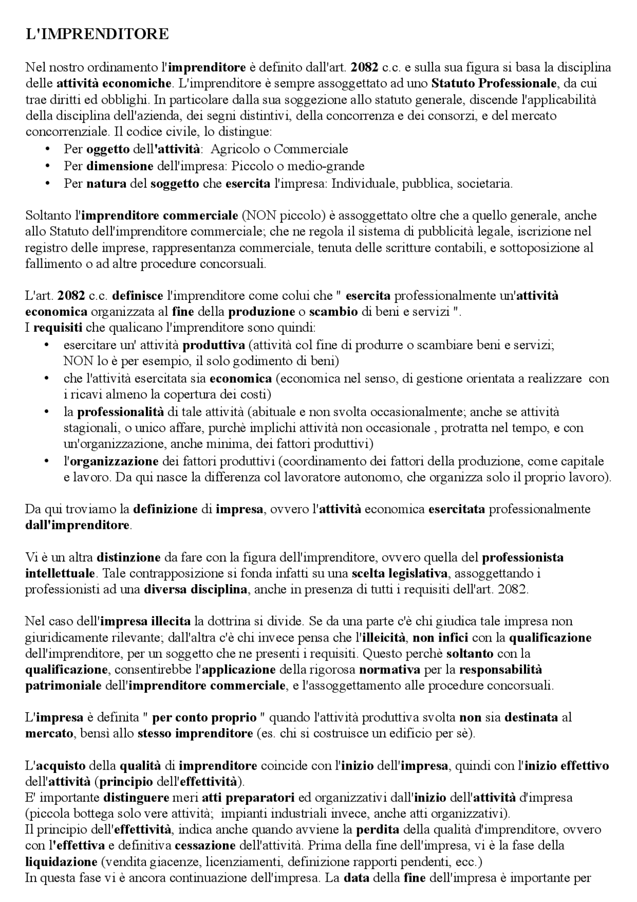 Diritto Commerciale Riassunti Docsity