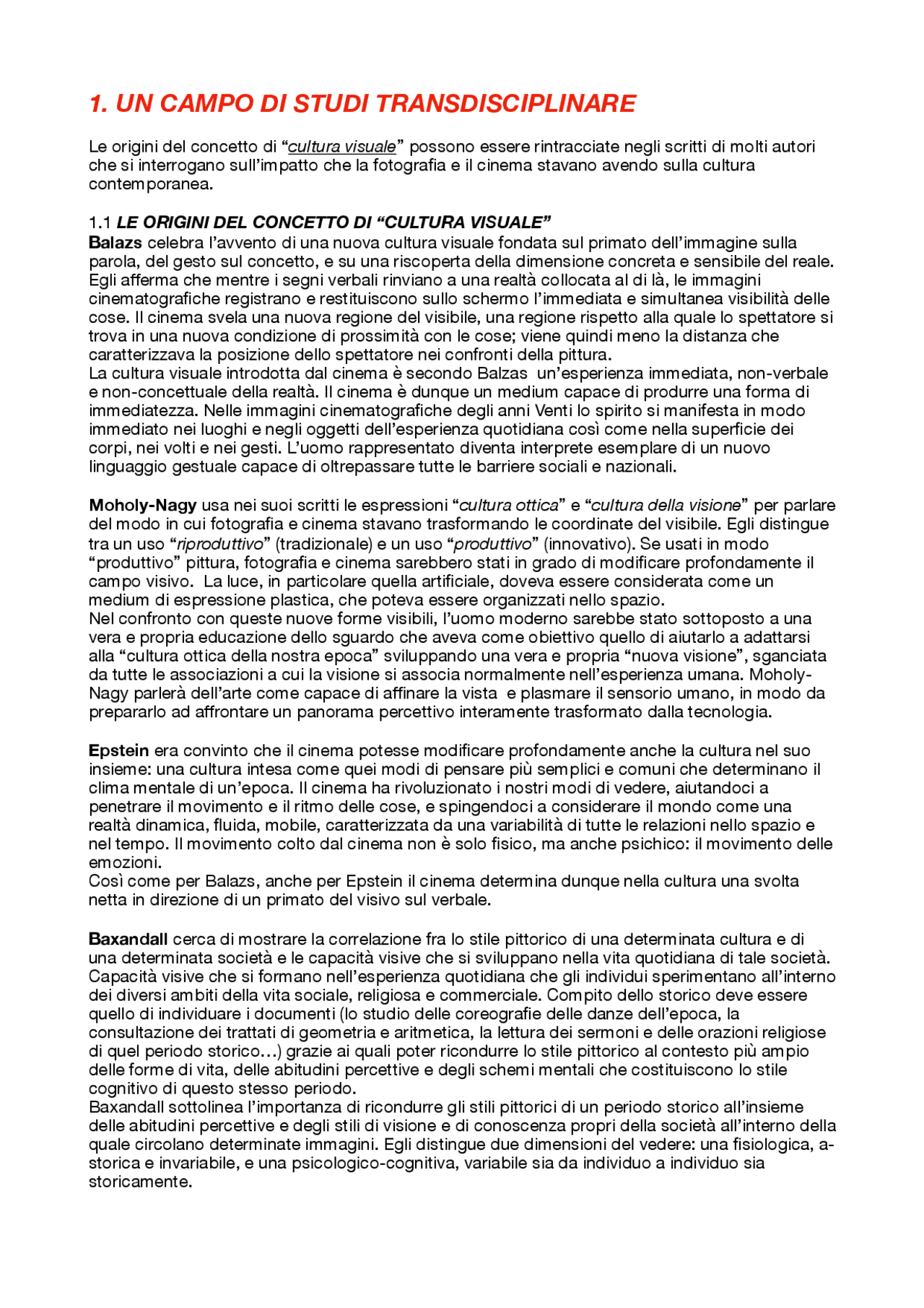 Cultura Visuale Pinotti Somaini Docsity