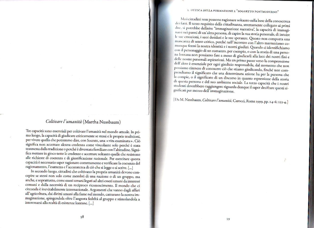 Nussbaum Pedagogia Generale Docsity