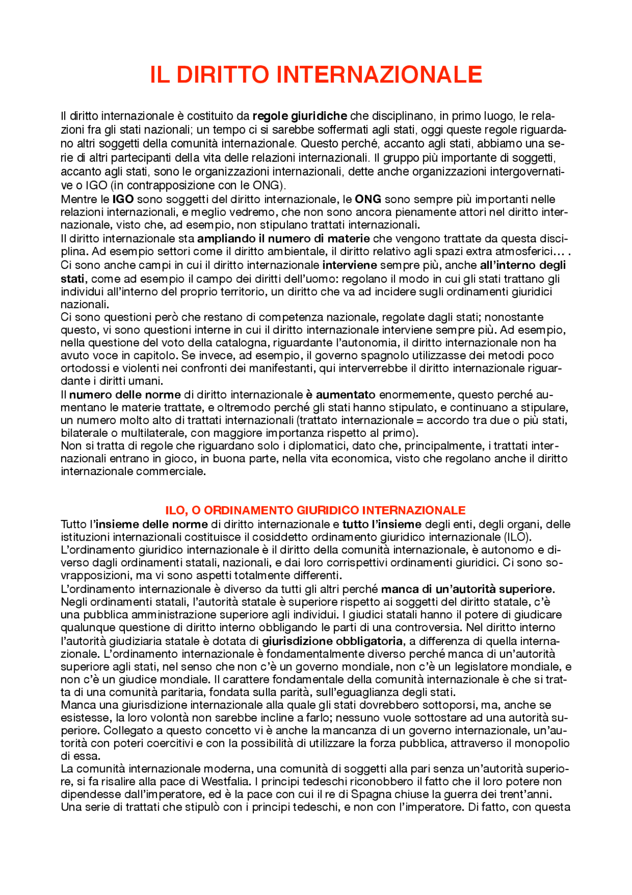 Appunti Lezione Regimi Internazionali Modulo 1 Docsity