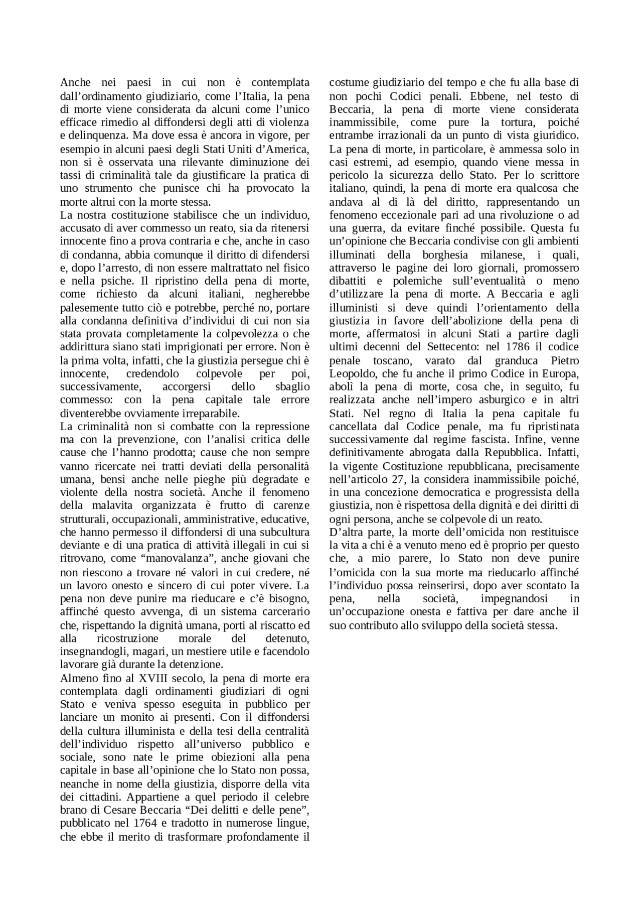 Attualità Pena Di Morte Docsity