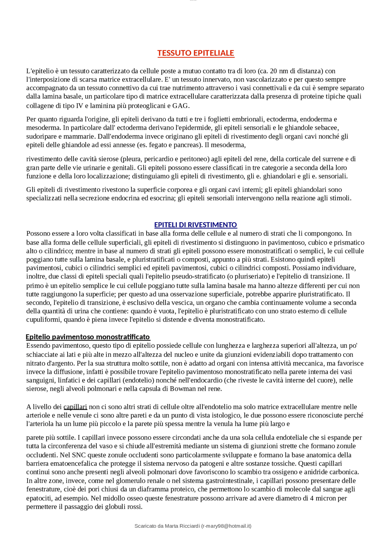 Istologia Del Libro Monesi Per La Preparazione Allesame Docsity
