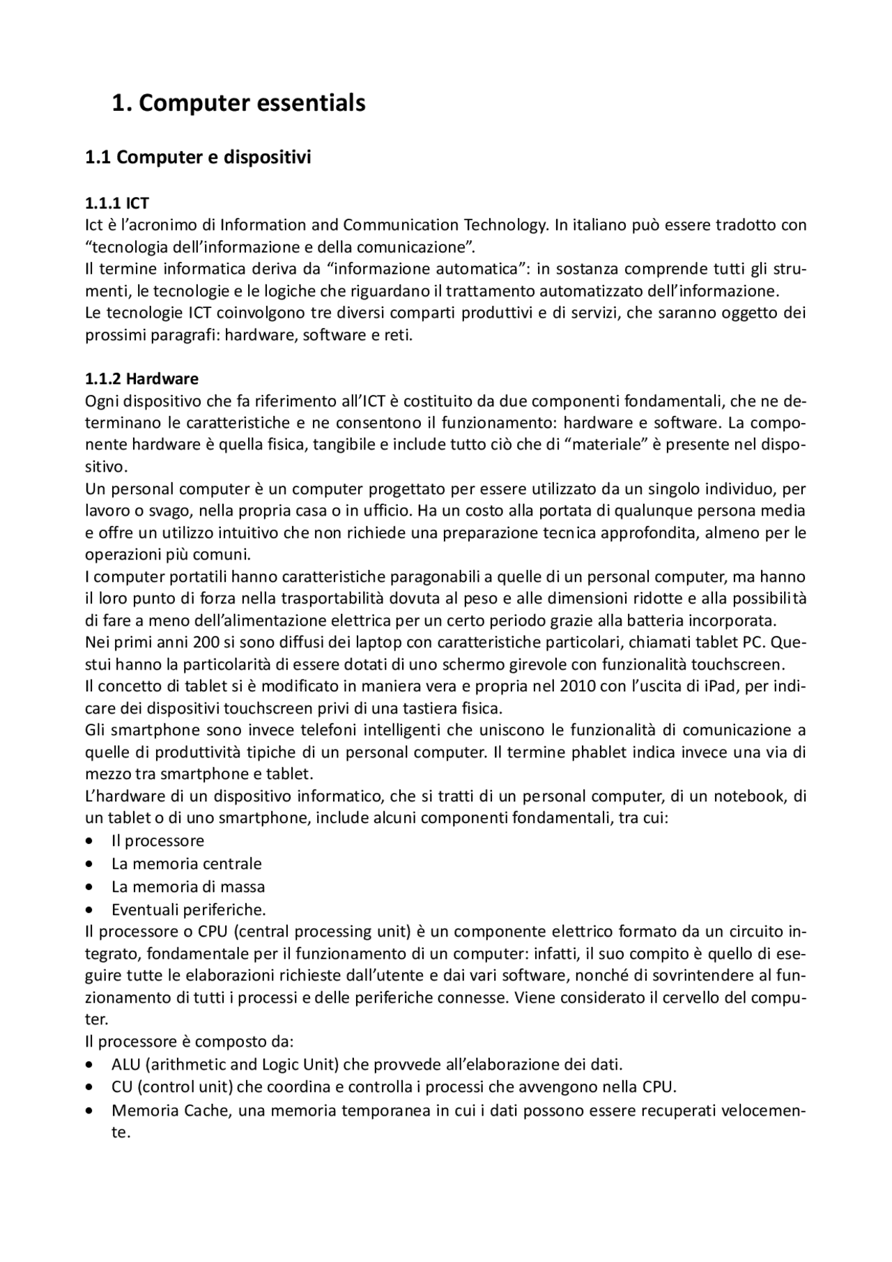 La Nuova Ecdl Base Standard E Full Standard Capitolo 1 Docsity