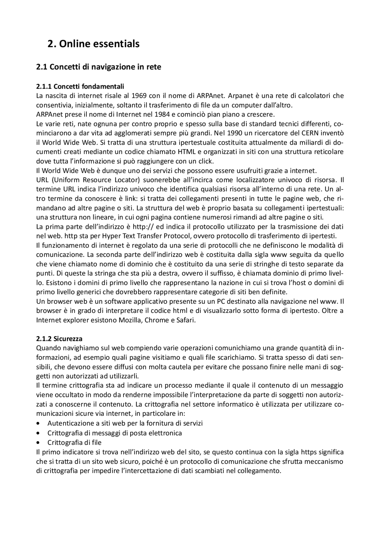 La Nuova Ecdl Base Standard E Full Standard Capitolo 2 Docsity