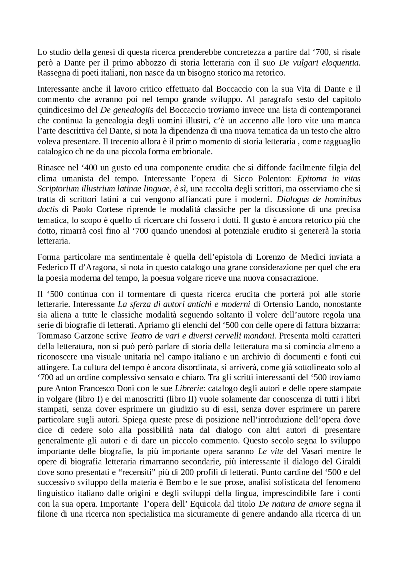 Getto Storia Delle Storie Letterarie Docsity