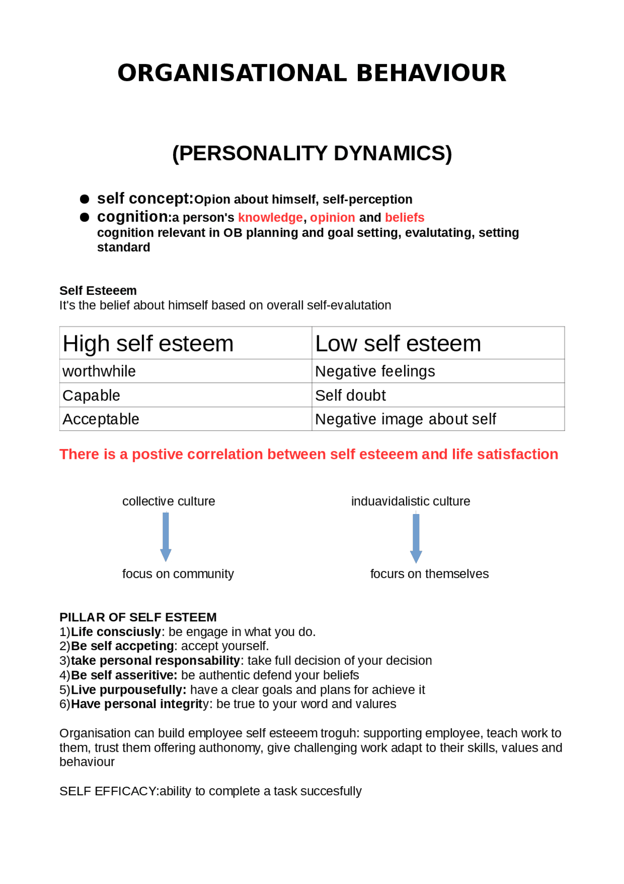 Personality dynamics - Docsity