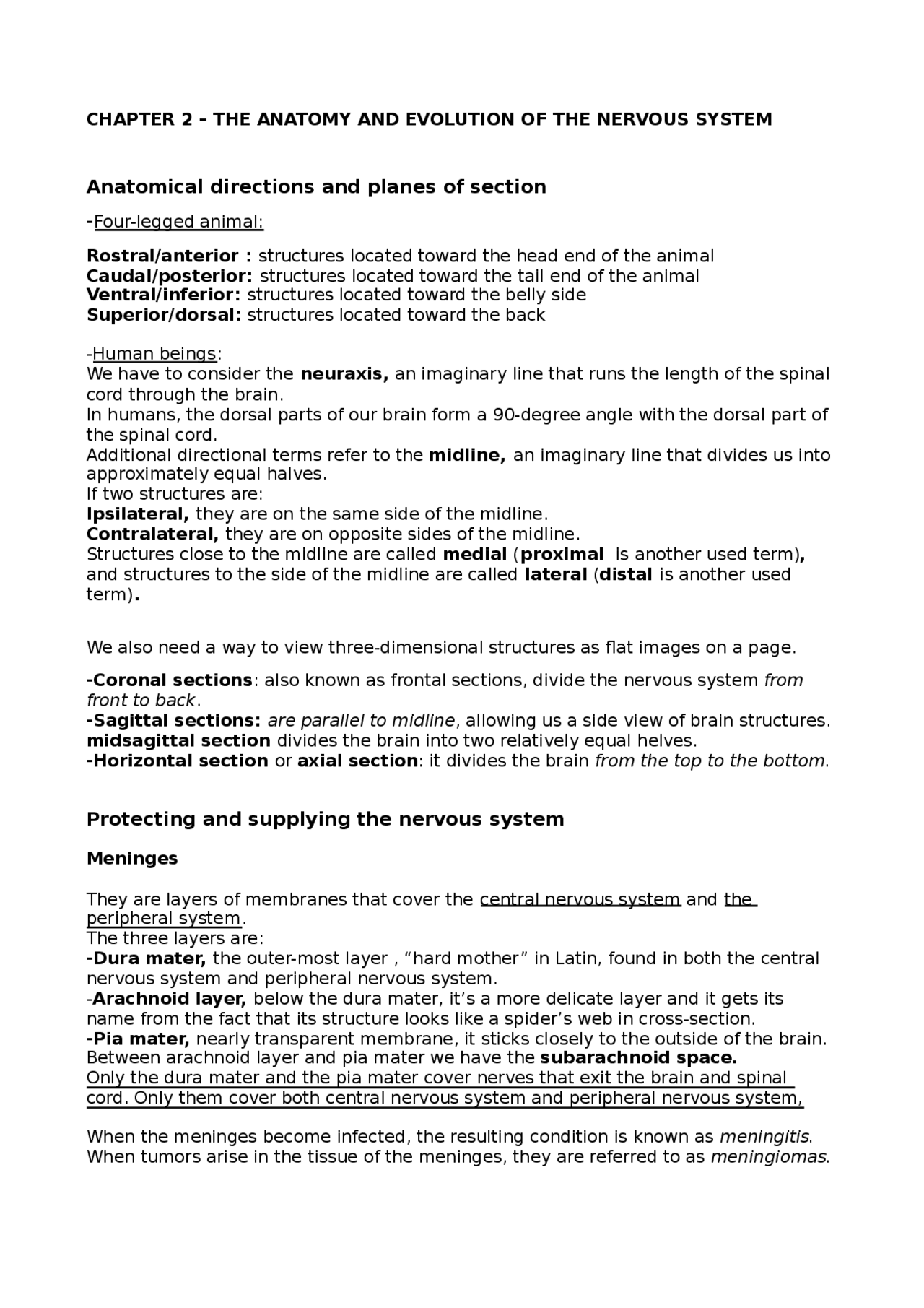 Appunti Brain And Behaviour Docsity
