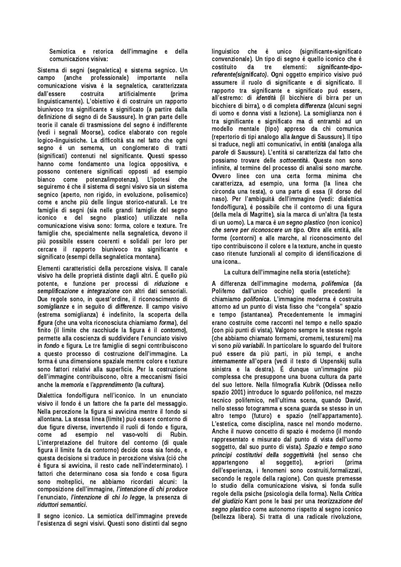 Appunti Di Comunicazione Visiva Docsity