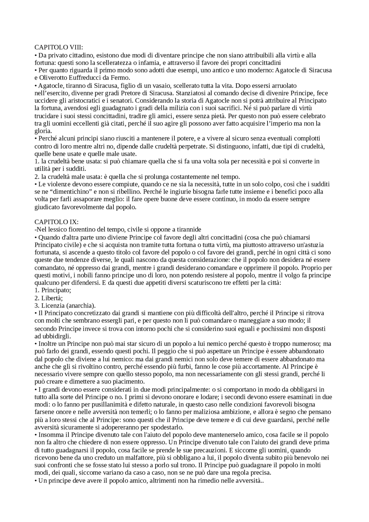 Il Principe Di Machiavelli Docsity