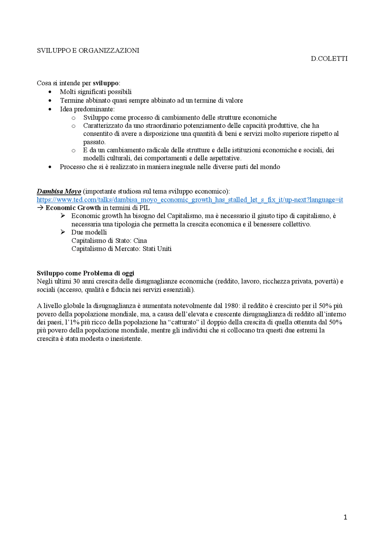 Sviluppo E Organizzazione Docsity