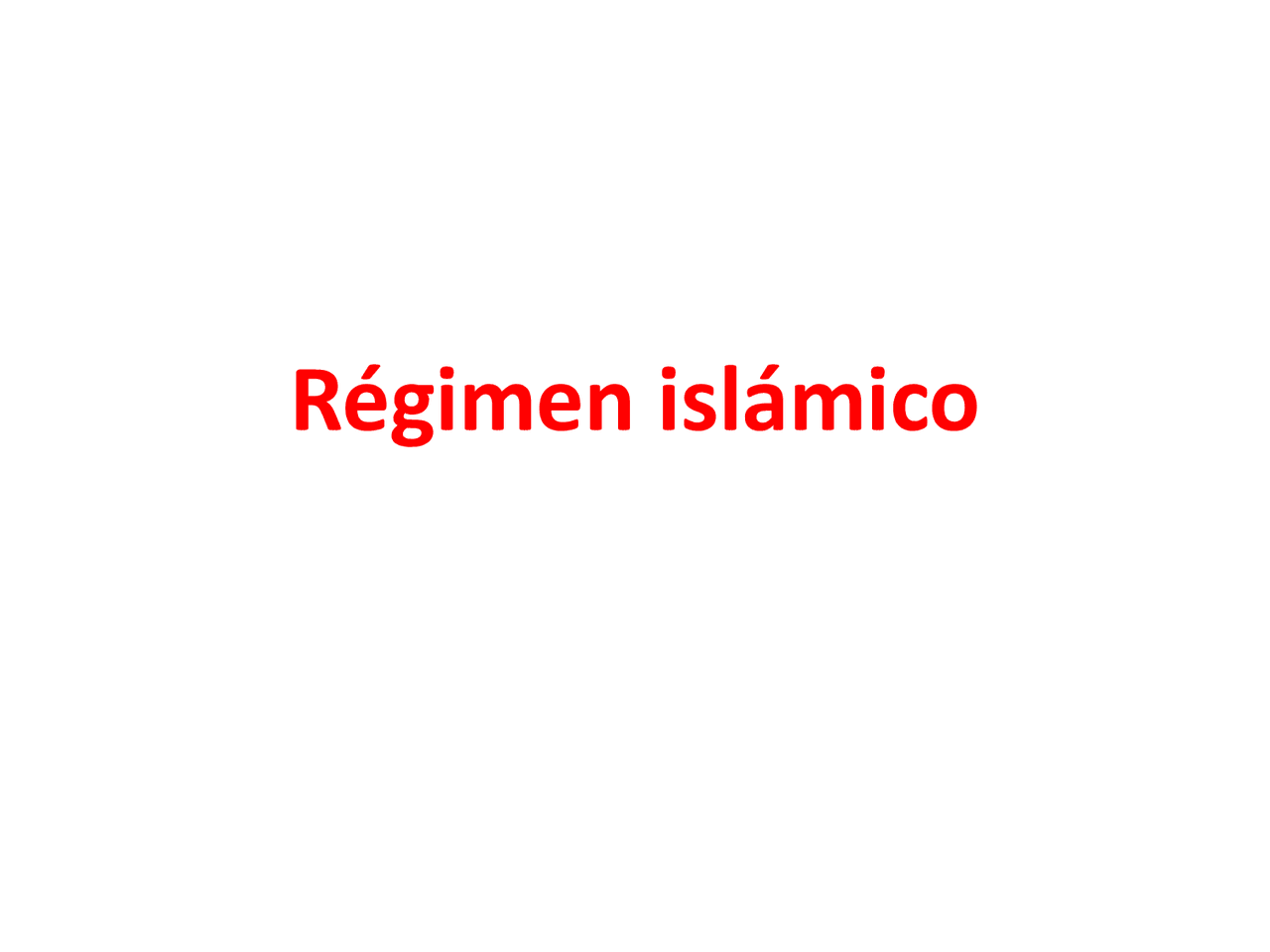 Régimen Islamico politico - Docsity