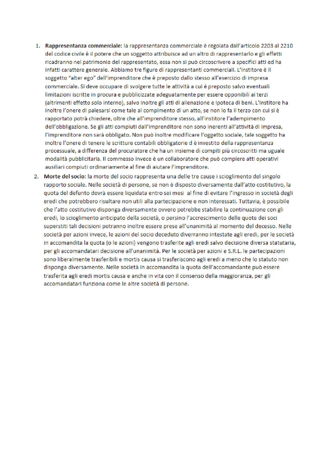 Domande e risposte commerciale - Docsity