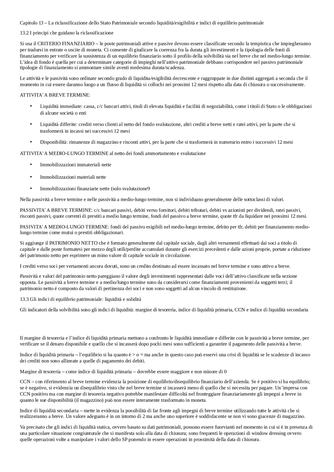 Analisi Di Bilancio Docsity